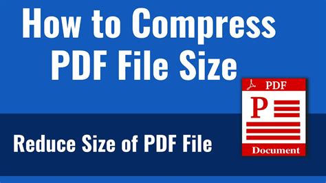 how to compress pdf file size reduce size of pdf file youtube