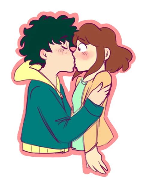 Resultado De Imagen Para Izuku Y Uraraka Kiss Dibujos Anime Besos