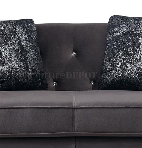 UFM803 Sofa In Dark Gray Velvet By Global W Options
