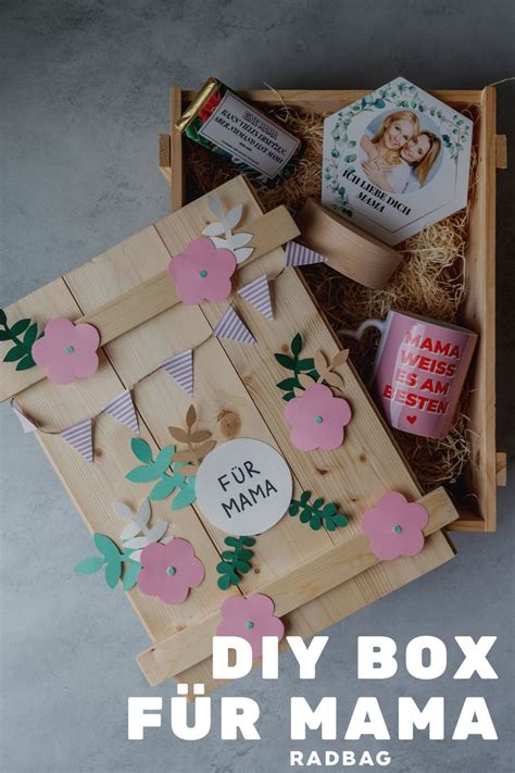 Basteln zum Muttertag DIY Geschenkebox mit persönlichem Inhalt Gift