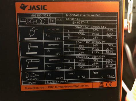 Jasic MIG 350 Compact 415V Inverter Welder Welding Equipment
