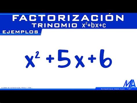 Factorización Trinomio de la forma x2 bx c Domiplay