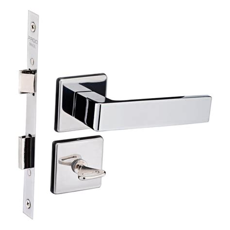 Fechadura Zamac Mm Concept Roseta Quadrada Banheiro Cromada Pado