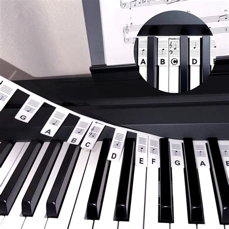 Amazon Removable Piano Keyboard Note Labels Silicone Piano