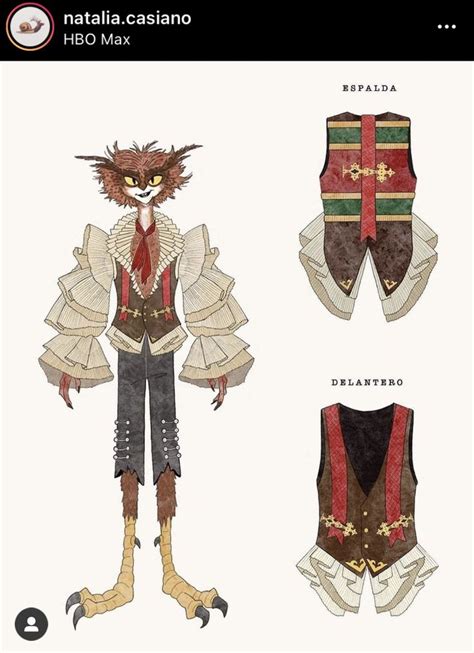The Costume Design For An Animated Character Is Shown
