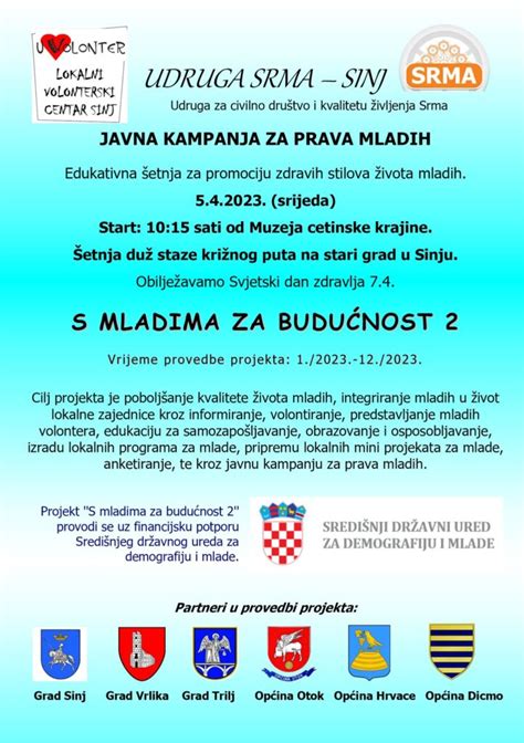 Dragi volonteri pridružite nam se Lokalni volonterski centar Sinj