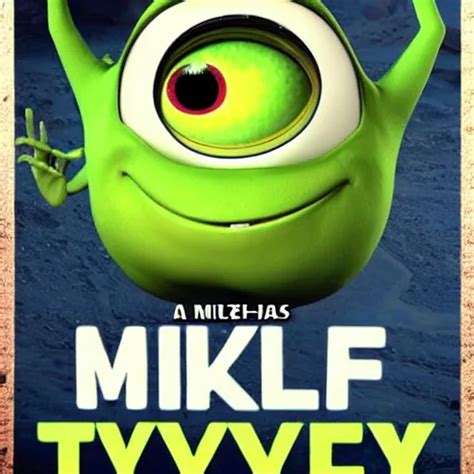 Inspirational Poster Of Mike Wazowski With Text That Stable Diffusion