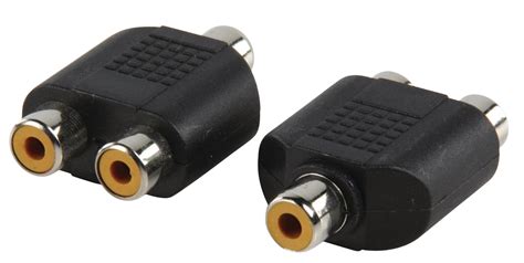 Adaptador de Audio Estéreo RCA Hembra 2x RCA Hembra Negro Valueline