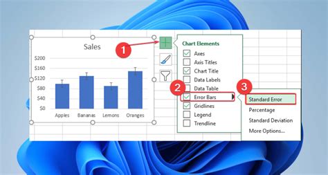 How To Quickly Add Error Bars In Excel Standard Custom