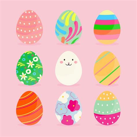 Free Vector Hand Drawn Easter Day Egg Collection