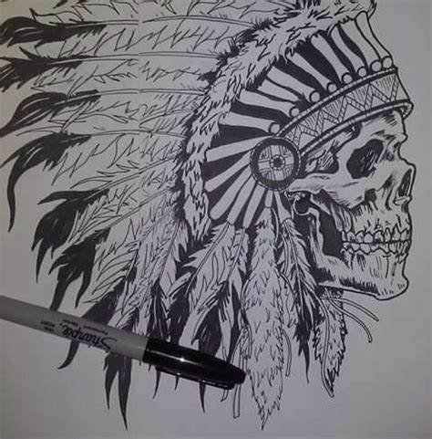 DIBUJO DE CRANEO APACHE Arte Amino Amino