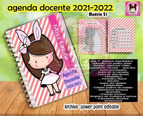 Kit Imprimible Agenda Maestra Docente