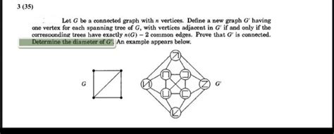 [solved] let g be a connected graph with n ver