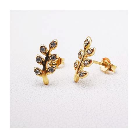 Boucles D Oreilles Oxydes De Zirconium Or Jaune 750 18 Carats