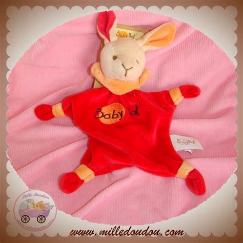 BABYNAT BABY NAT SOS DOUDOU LAPIN BEIGE CORPS ROUGE