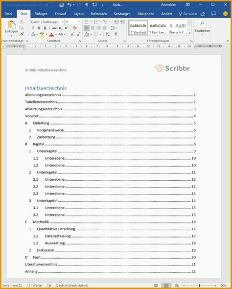 Tolle Das Inhaltsverzeichnis Deiner Bachelorarbeit Erstellen