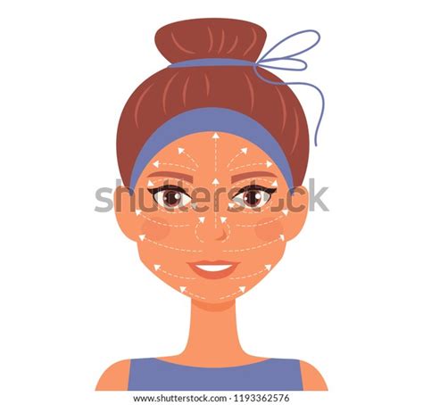 Face Massage Vector Cartoon Isolated Art Stock Vector Royalty Free
