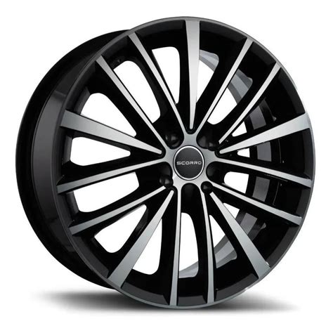 Kit 4 Rodas Aro 17x7 4x100 Jetta Diamantada Preta Scorro S218 Em