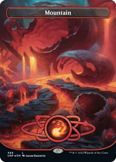 Mountain Borderless Galaxy Foil Unfinity Magic The Gathering