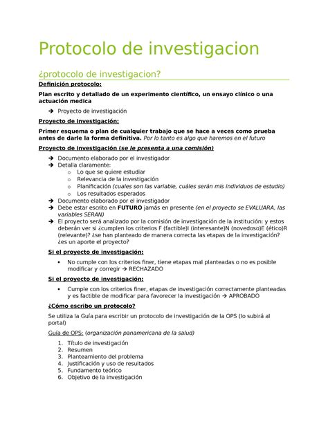 Protocolo de investigación Protocolo de investigacion protocolo de