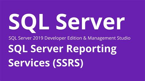 Sql Server Reporting Services Ssrs How To Install Config Ssrs Youtube