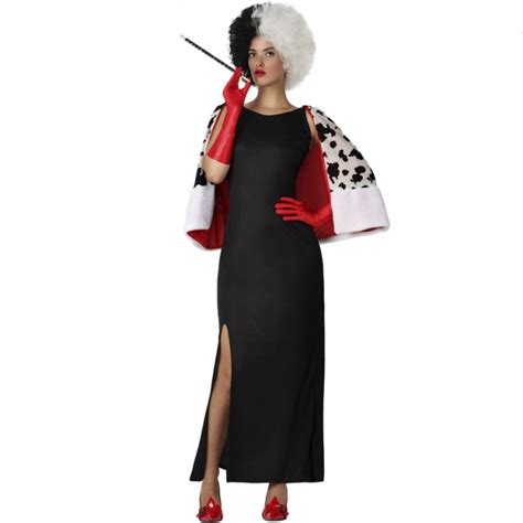 Disfraz Cruella de Vil con capa para Mujer Envío en 24h