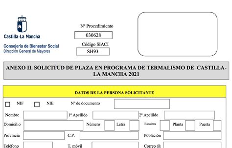 PROGRAMA DE TURISMO DEL IMSERSO Y PROGRAMA DE TERMALISMO SOCIAL DE