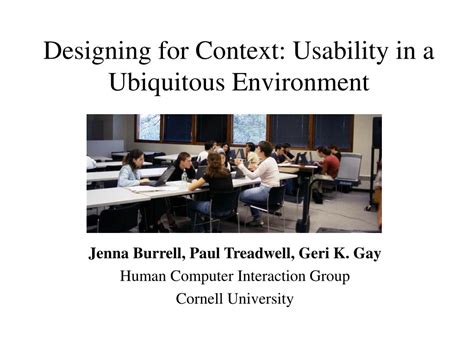 ppt designing for context usability in a ubiquitous environment powerpoint presentation id