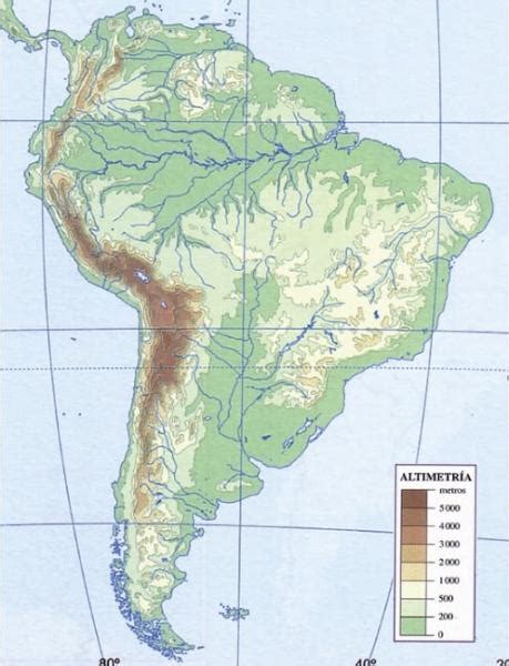 Print Map Quiz mapa fisico sudamerica geografía geografia 3eso