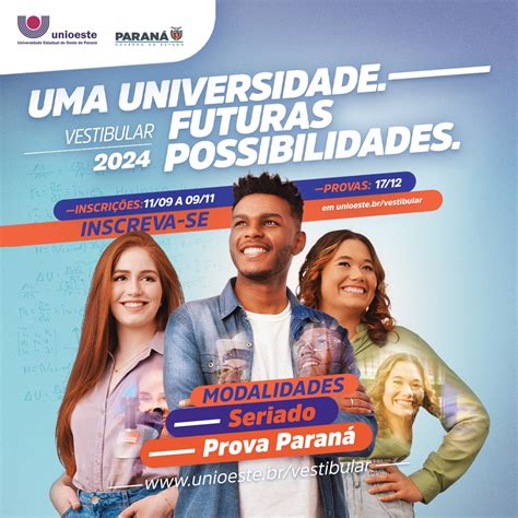 Vestibular Unioeste 2024 Entenda as modalidades Seriado e Prova Paraná