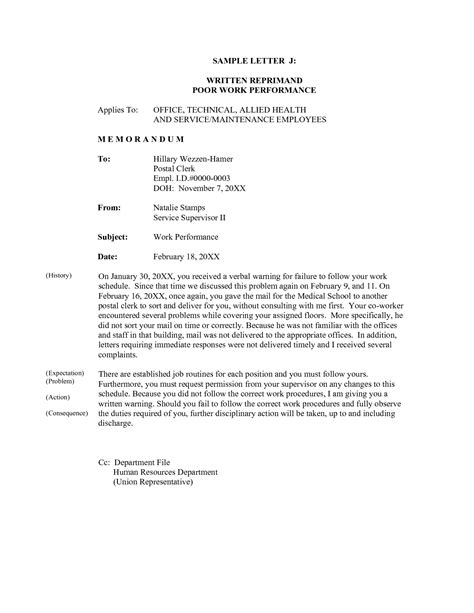 Sample Letter To Employee To Improve Performance