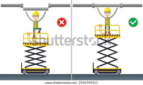 Workplace Safety Dos Donts Vector Illustration Stock Vector Royalty