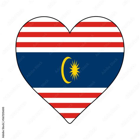 Kuala Lumpur Heart Shape Flag Love Kuala Lumpur State In Malaysia
