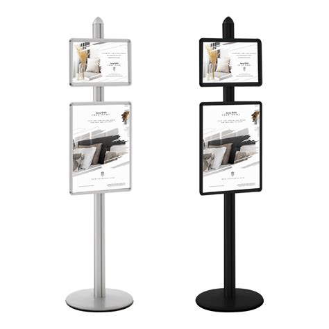 Porte affiches Visual Displays 1 cadre A3 et 1 cadre A2 réglable en