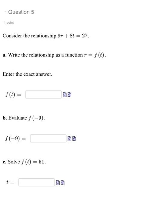 solved question 5 1 point consider the relationship