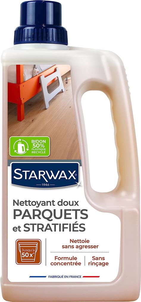 STARWAX Nettoyant doux pour parquets et sols stratifiés 1L Idéal pour