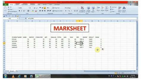 how to make marksheet in excel how to create marksheet in excel my xxx hot girl