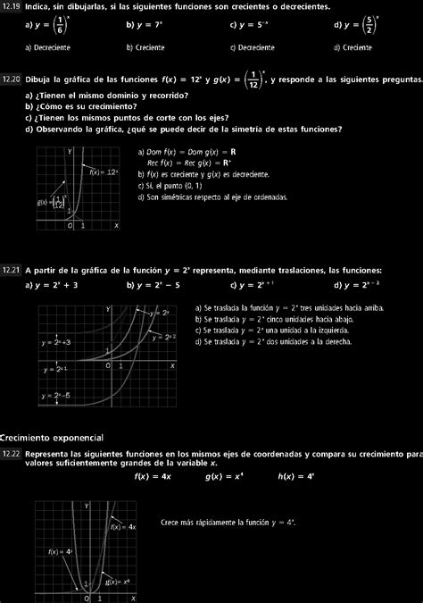 FUNCIONES EXPONENCIALES EJERCICIOS RESUELTOS DE SECUNDARIAMATEMATICA 4