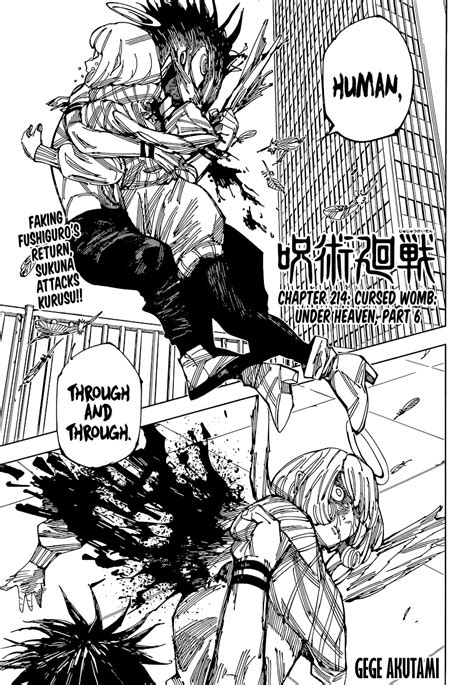 Jujutsu Kaisen Chapter 214 Jujutsu Kaisen Manga Online