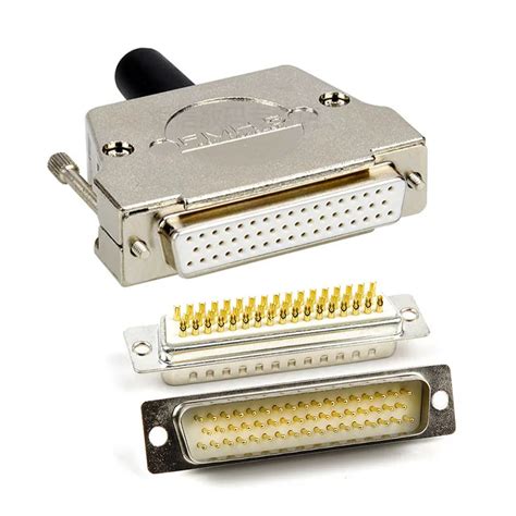Db50 D Sub Serial Male Female Connector Plug With Gold Plated Metal