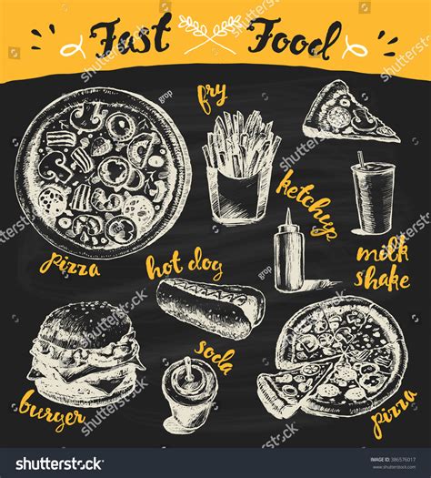 Hand Drawn Vector Illustration Fast Food Stock Vector Royalty Free