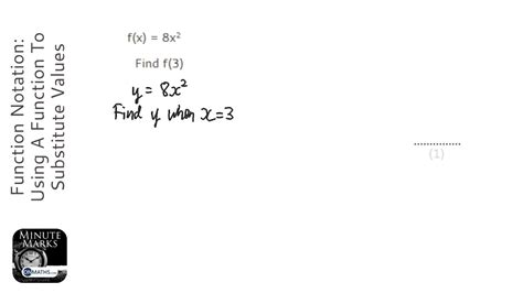function notation using a function to substitute values grade 6 onmaths gcse maths revision