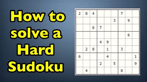 how to solve easy sudoku puzzles youtube