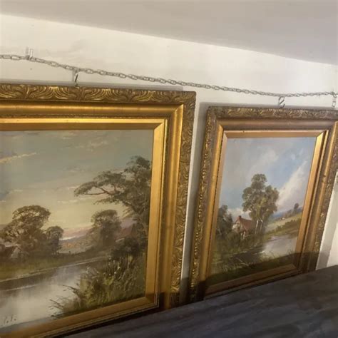 COPPIA DI DIPINTI Olio Su Tela Antichi Paesaggio EUR 410 00 PicClick IT