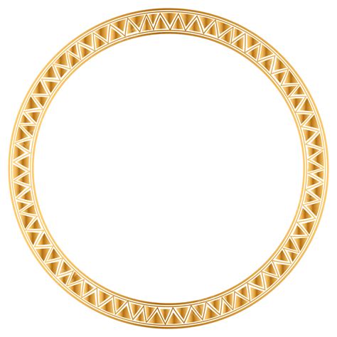 Bordure De Cadre De Cercle Doré Clipart Vecteur PNG Cercle Cadre