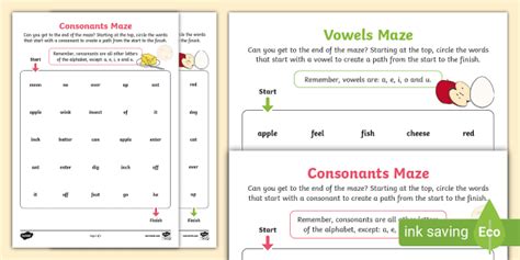 Vowels And Consonants Worksheets For Grade