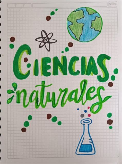 Portadas de Ciencias Naturales creativas bonitas ideas fáciles dibujos