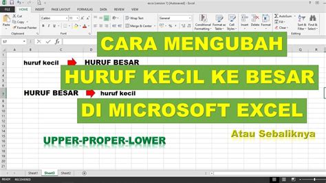 Cara Membuat Huruf Besar Semua Di Excel Produkmania Riset