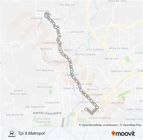 Rota da linha 0322 metropol via rio maina tpi horários paradas e
