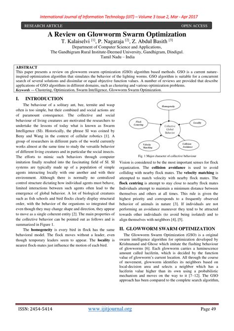 pdf a review on glowworm swarm optimization